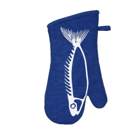 Dexam Cotton Oven Gauntlet- Marine Blue Fish only £10.00