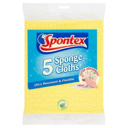 Spontex Sponge Cloths pack of 5 only £3.49